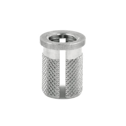 E-Z Press™ Threaded Insert for Plastic - Flush - Stainless - M8-1.25