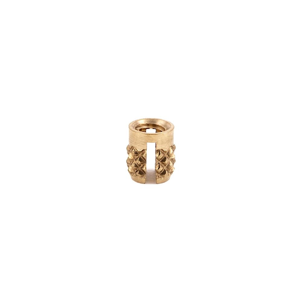 E-Z Press™ Threaded Insert - Flush - Brass - 4-40