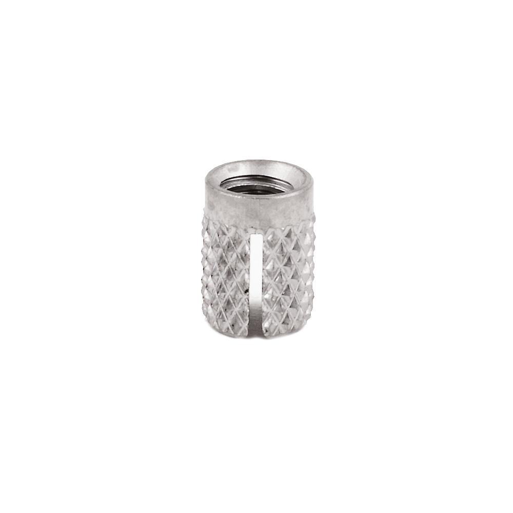 E-Z Press™ Threaded Insert for Plastic - Flush - 303 Stainless - 8-32
