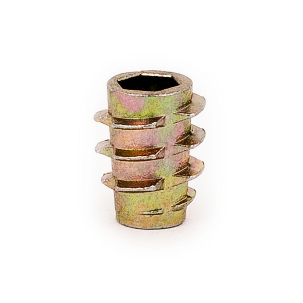 E-Z Hex™ Threaded Insert for Soft Wood - Flush - 10-32 x 10mm