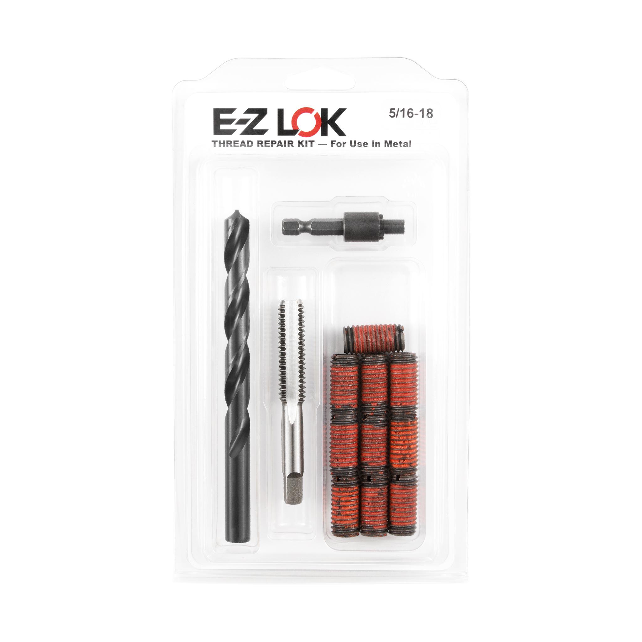 E-Z LOK™ Thread Repair Kit for Metal - Standard Wall - 5/16-18 x 1/2-13 ...