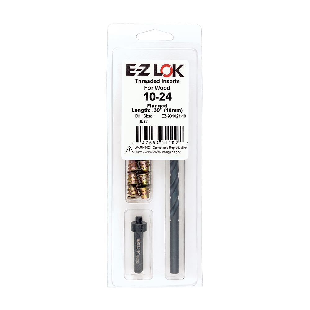 E-Z Hex™ Threaded Insert Installation Kit for Soft Wood - Flanged - 10 ...